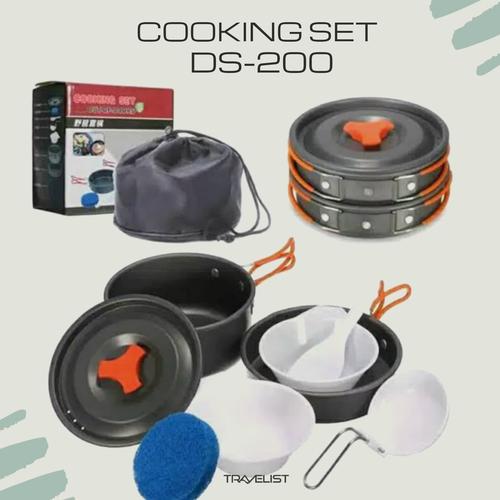 Jual Cooking Set DS-200 / nesting / panci travel / panci gunung ...