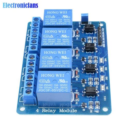Jual MODUL RELAY 4 CHANNEL 5V OPTOCOUPLER ( ARDUINO ) - LOW CHANNEL ...