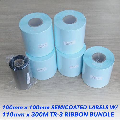 Jual Paket Label Sticker Semicoated Uk 100mm x 100mm (Isi 500pcs ...