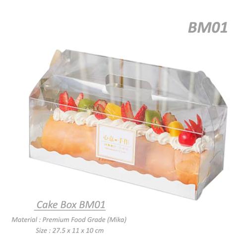 Jual Box Mika Kue/ Kotak Kue Bolu Gulung Mika Bening/ Cake Box BM01 ...