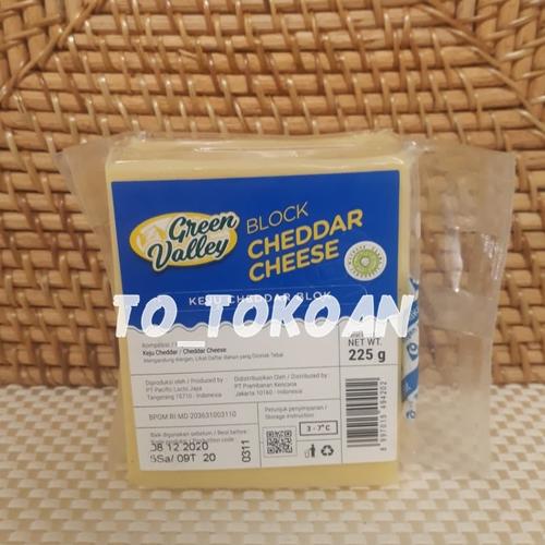 Jual GREEN VALLEY CHEDDAR CHEESE BLOCK | KEJU CHEDDAR BLOK 225 GR ...