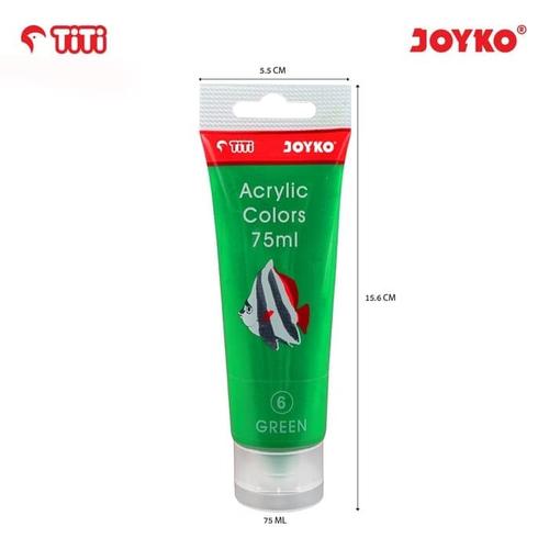 Jual Acrylic Color Cat Akrilik Joyko TiTi ACC-75ML-6 Green Color Warna ...