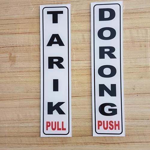 Jual SIGN AKRILIK DORONG ATAU TARIK DAN GESER UKURAN 4.5X19.5CM ...