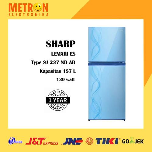 Promo SHARP SJ 237 ND AB / AURORA BLUE KULKAS LEMARI ES 2 PINTU ...