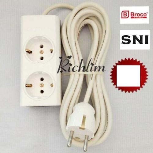 Jual BROCO KABEL EXTENSION 2 LUBANG - 5 MTR SNI STOP KONTAK COLOKAN ...