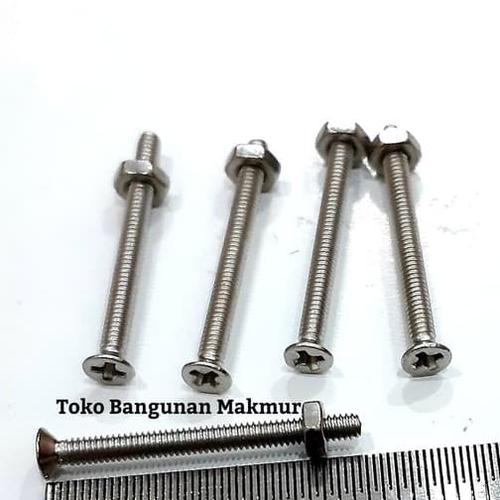 Jual Baut M2 JF +Mur Stainless isi 5set M2x20 M2x22 M2x25 M2x30 M2x35 ...