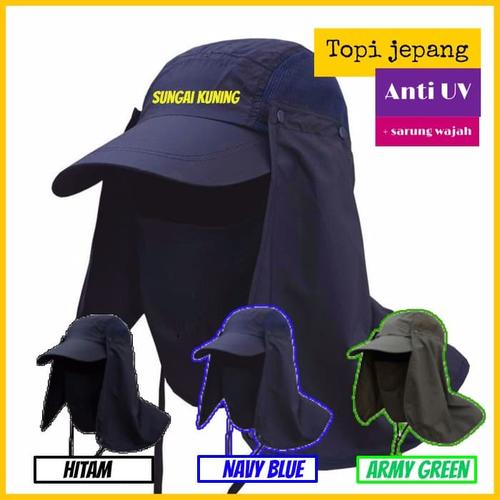 Jual Topi mancing Anti UV Matahari / Topi Jepang- topi rimba plus ...