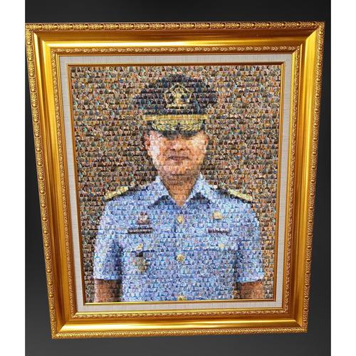 Jual Edit Foto Mozaik dengan Frame Gold Eksklusif ukuran 24R (60x80cm ...