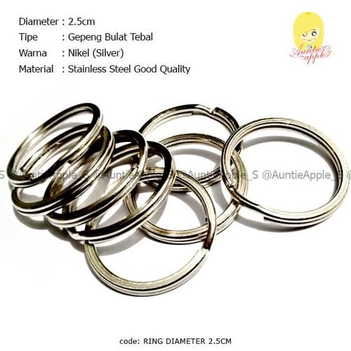 Jual RING GANTUNGAN KUNCI DIAMETER 25MM/RING GEPENG BULAT TEBAL ...