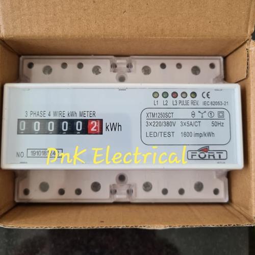 Jual KWH Meter 3 Phase Merk Fort XTM1250SCT Analog via CT - Jakarta Barat - DnK ELECTRICAL ...