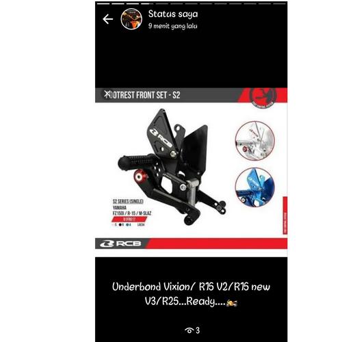 Jual Footstep footrest r15 v2 v3 vixion xabre rcb racingboy - Hitam ...