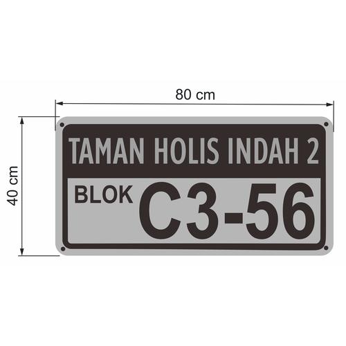 Jual CUSTOM SIGNAGE Plat Aluminium 80 cm x 40 cm - Kota Bandung ...