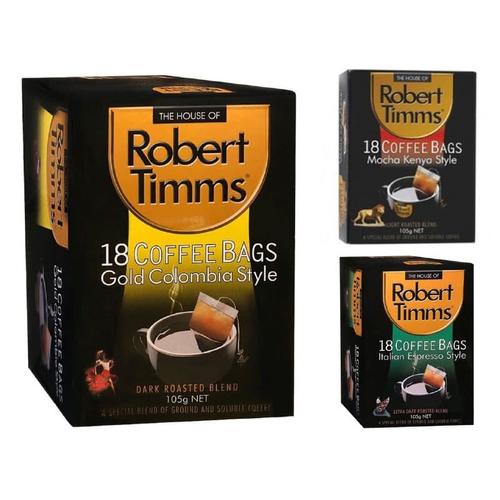 Jual Robert Timms Roasted Blend Coffee - 18 bags per pack ...