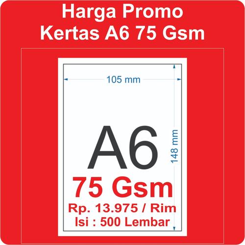 Jual Kertas Hvs Ukuran A6 Polos - Jakarta Timur - cahayabarokahprinting ...