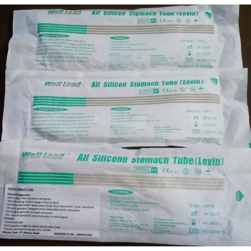 Jual SELANG SONDE MAKAN - NGT SILIKON FR 14 - Sterile gel - Kota ...