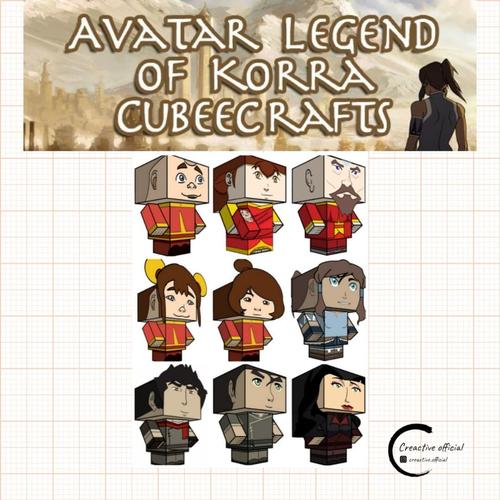 Jual PAPER TOY/PAPER CRAFT/CUBECRAFT AVATAR THE LEGEND OF KORRA 3D ...