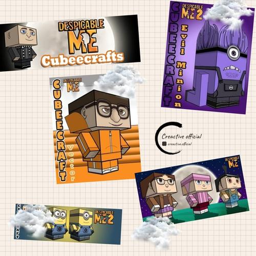 Jual DIY PAPER TOY/PAPER CRAFT/ CUBECRAFT DESPICABLE ME 3D - ART PAPER ...