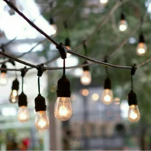 Jual Fitting Lampu Gantung Outdoor 5 Mtr 10 Fitting Waterproof -Hitam ...