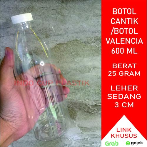 Jual Botol Cantik 600 ml / Botol Plastik 600ml / Botol Valencia 600ml ...