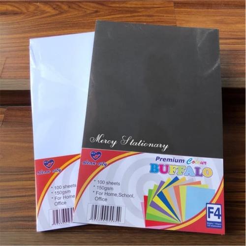 Jual KERTAS BUFFALO F4 HITAM PACK/ISI 100LEMBAR - Merah Muda - Kota ...