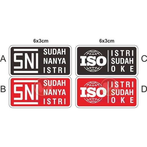 Jual STIKER VINYL ISO & SNI 6X3CM - C. ISO HITAM, S 3x6cm - Kota ...