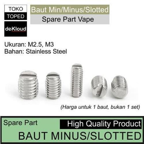 Jual Baut SLOTTED - MINUS - MIN | M2 M2.5 M3 coil screw koil - M3x3 ...