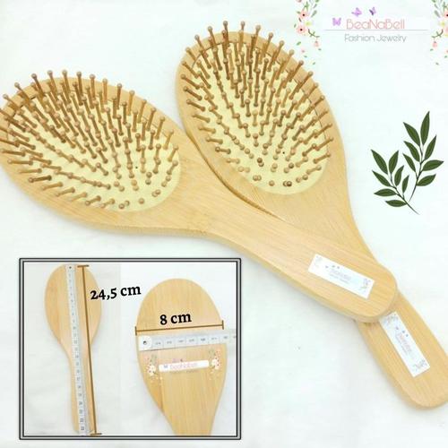 Jual SISIR RAMBUT KAYU MODEL OVAL PREMIUM BESTQLTY - UKURAN 24,5 CM X 8 ...