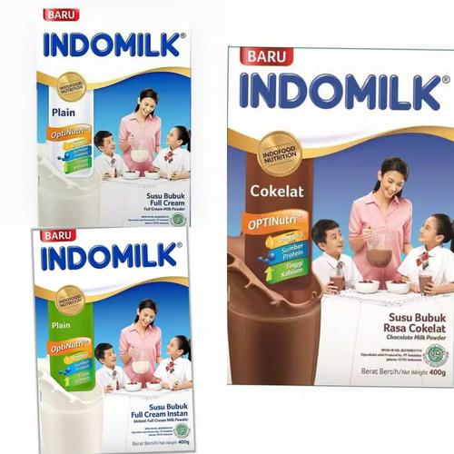 Jual Indomilk Indofood Nutrition 400gr-Susu Bubuk-3 Rasa-Kemasan Dus ...