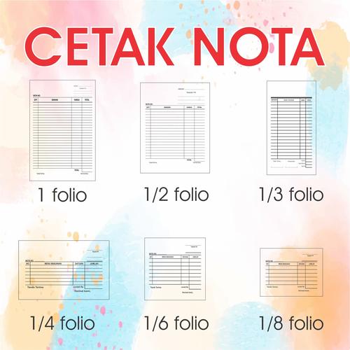 Jual Cetak Nota Bon 2 Rangkap/Ply Carbonless Tanpa Karbon - Standart ...