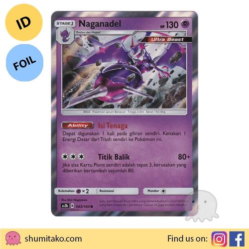 Jual Kartu Pokemon TCG Cards Bayangan Tersembunyi B Naganadel Foil #63/ ...