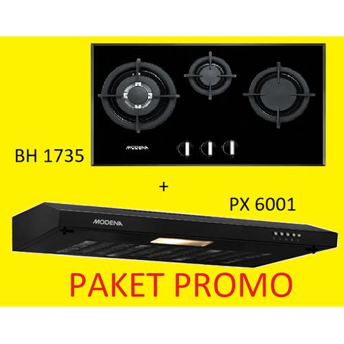 Promo PAKET PROMO MODENA BH 1735 + PX 0611 DBBK Kompor Tanam 3 tungku ...