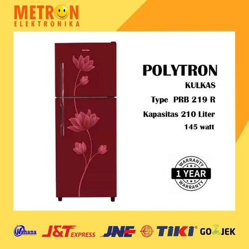 Promo POLYTRON PRB 219 R / RED METAL DOOR KULKAS 2 PINTU 210 LTR ...
