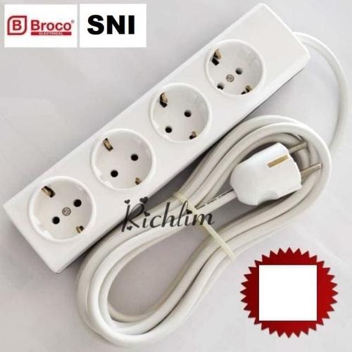 Jual BROCO KABEL EXTENSION 4 LUBANG - 3 MTR SNI STOP KONTAK COLOKAN ...