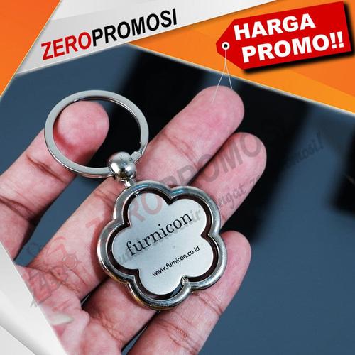 Jual Souvenir Gantungan Kunci Stainless Putar Bunga Custom Logo - Kota ...
