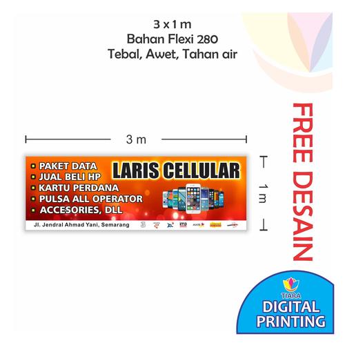 Jual Spanduk Counter HP Ukuran 3 m x 1 m (FREE DESAIN) - Kota ...