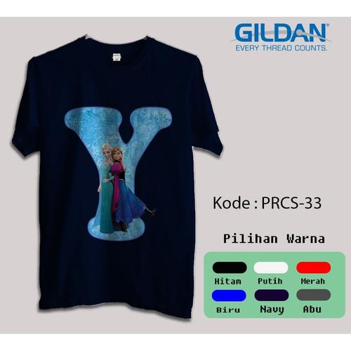 Jual Kaos Gildan Softstyle - Kartun Frozen Disney alphabet abjad huruf ...
