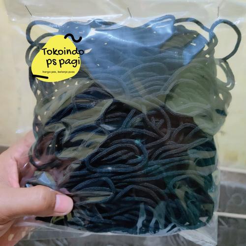 Jual tali masker sensi hitam, bulat dan loop 3mm panjang 25 meter tebal ...