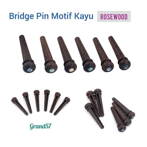 Jual bridge pin gitar akustik wood kayu rosewood bridgepin abalone ...