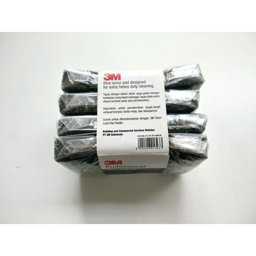 Jual 3M Scotch Brite Blue Scrubber Pad Size 3.5'' x 5'' | Sponge Heavy ...