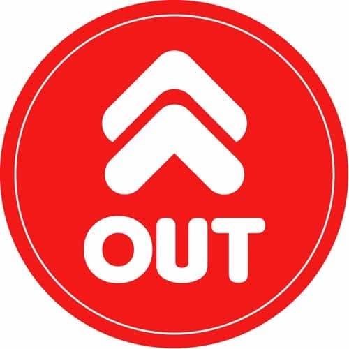 Jual STICKER TANDA PANAH ARAH JALAN IN & OUT MERAH - Jakarta Pusat ...