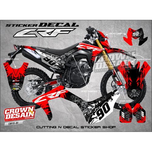Jual Crown Decal Stiker CRF 150L Sticker Variasi Striping CRF 150L ...