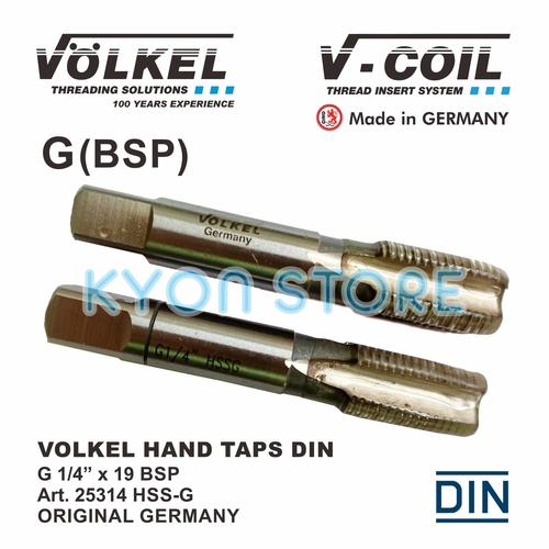 Jual HAND TAPS G 1/4” x 19 BSP DIN Art. 25314 HSS-G VOLKEL GERMANY ...