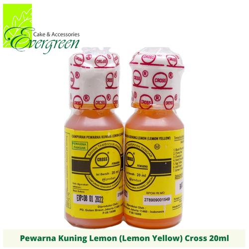Jual Pewarna Makanan Cross Kuning Lemon (Lemon Yellow) 20ml - Kab ...