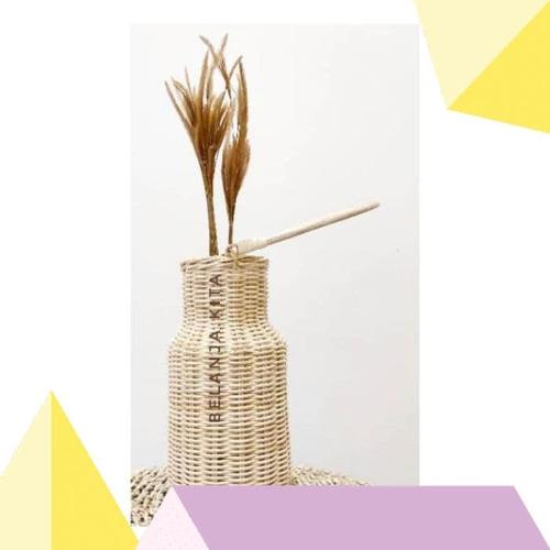 Jual Vas rotan botol susu vas bunga rotan laris anyaman jogja - Kab ...