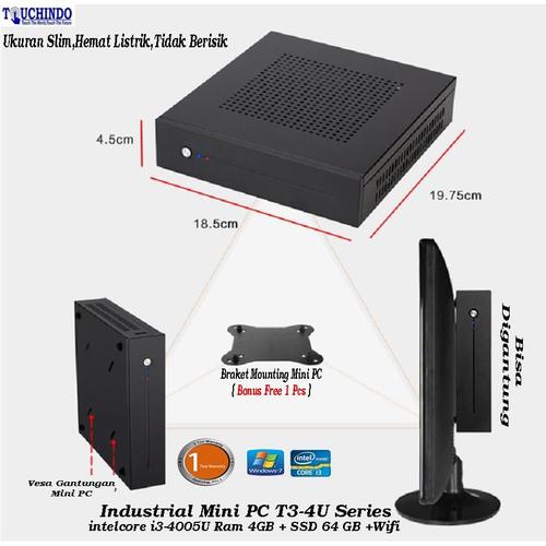 Jual Industrial Mini PC Komputer T3-4U Series 4Gb+64Gb+wifii - Jakarta ...
