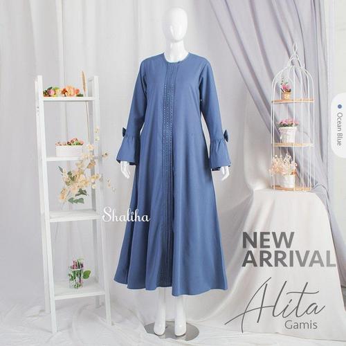Jual Gamis Alita Warna Ocean Blue By Shaliha HIjab - Kota Surabaya ...