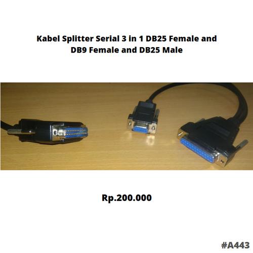 Jual Kabel Splitter Serial 3 in 1 DB25 Female and DB9 Female and DB25 ...