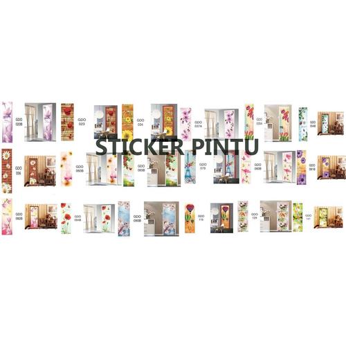 Jual RD STICKER PINTU 210CM X 80 CM PINTU MOTIF KEMBANG PEMANDANGAN ...