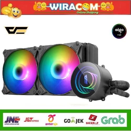 Jual DarkFlash DX240 PC CPU Cooler Liquid with 12mm RGB Fan Processor ...