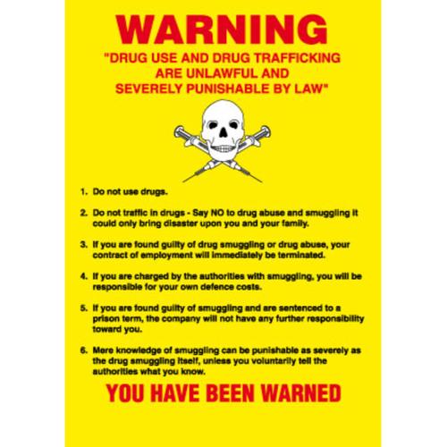 Jual Poster IMO Drug use and trafficking warning notice poster IMPA ...